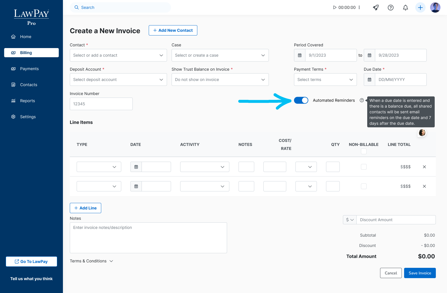 Automated Invoice Reminders – LawPay
